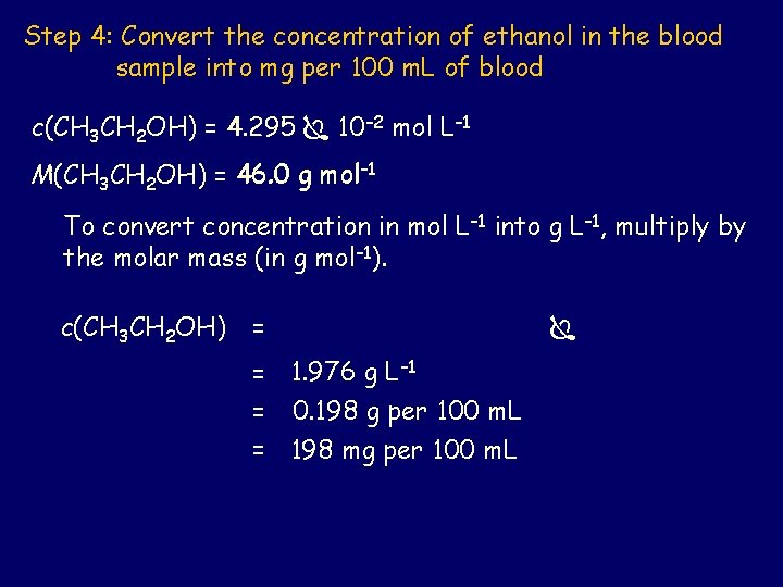 Ethanoldichromate titration Acidified potassium dichromate can be used