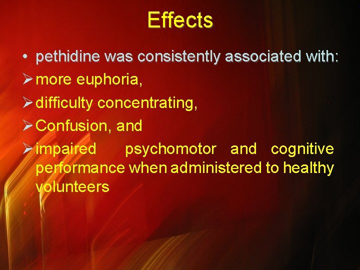 Introduction Pethidine commonly referred to as Demerol is