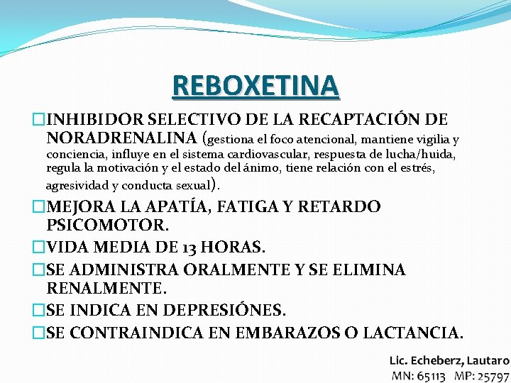 FARMACOLOGA DE LOS ESTABILIZADORES DEL NIMO Conceptos bsicos