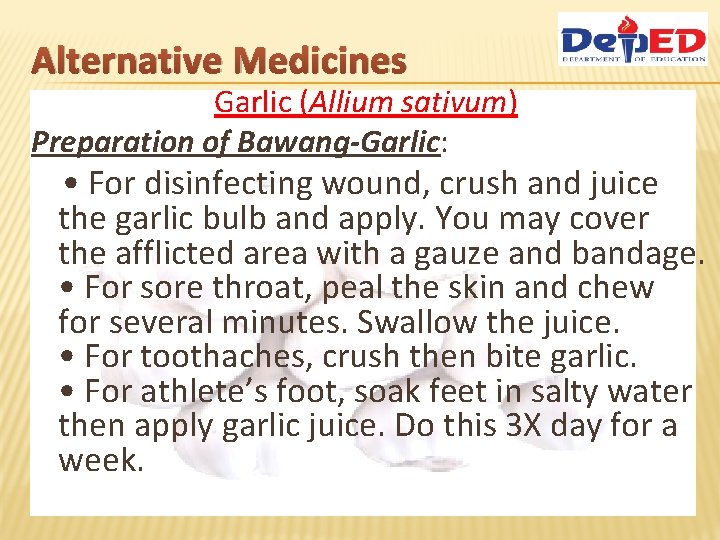 10 HERBAL MEDICINES APPROVED BY DOH AND THEIR