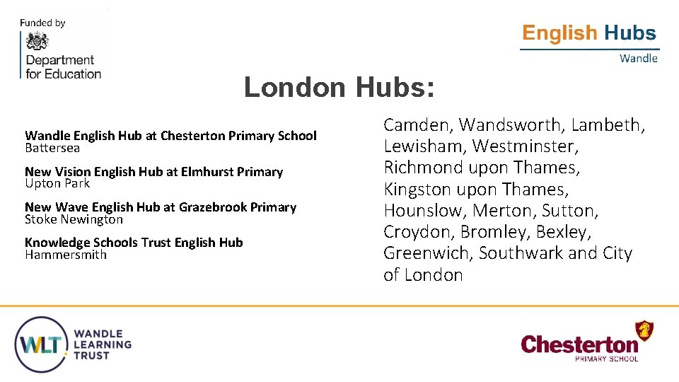 English Hubs Wandle Mark Siswick Executive Headteacher msiswickchesterton
