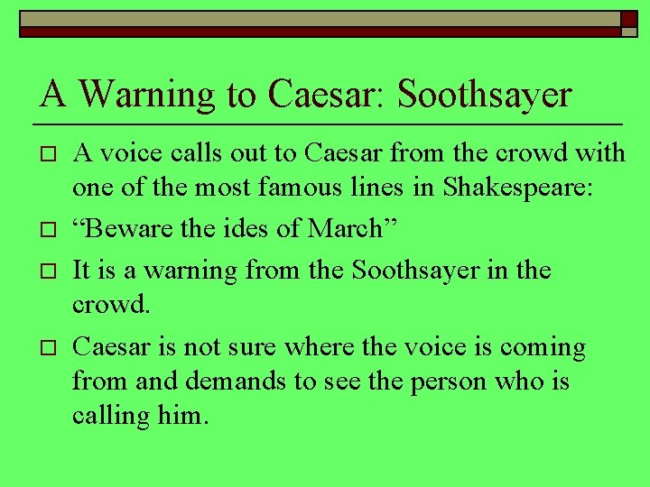 Julius Caesar Act 1 English 10 Greater Atlanta