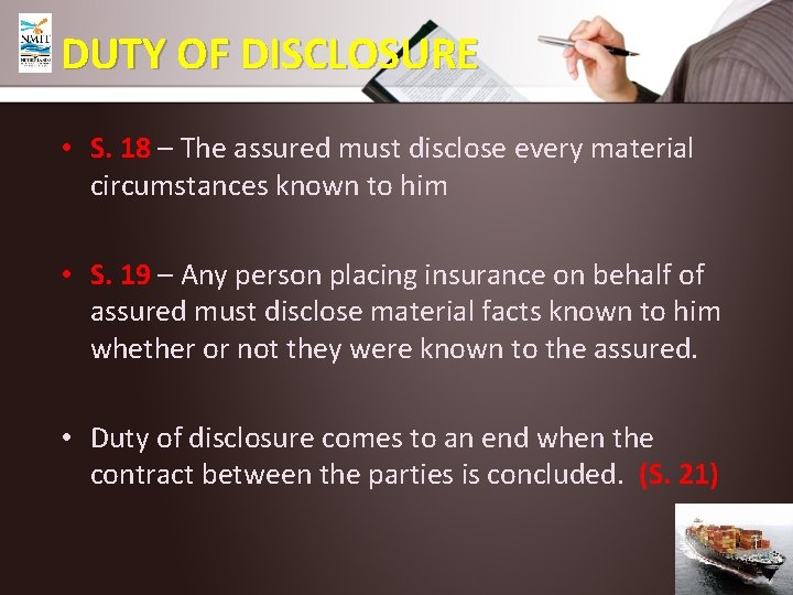 THE DOCTRINE OF UTMOST GOOD FAITH Prepared by