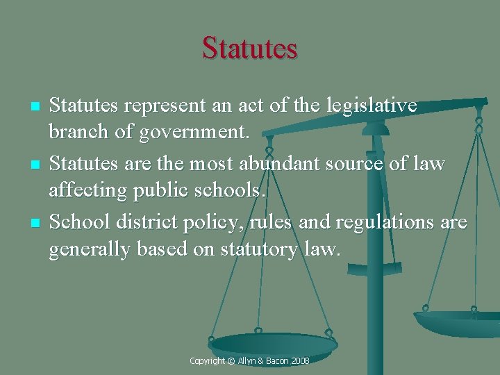 Chapter 1 Legal Framework Affecting Public Schools This