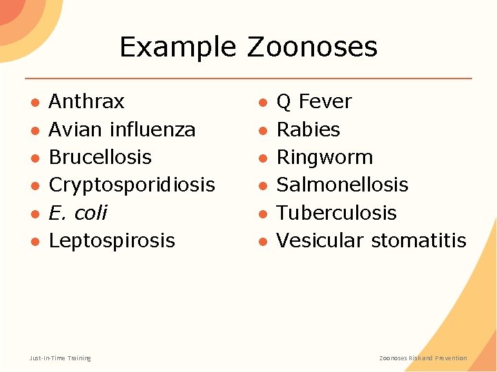 Health and Safety Zoonoses Risks and Prevention Zoonotic