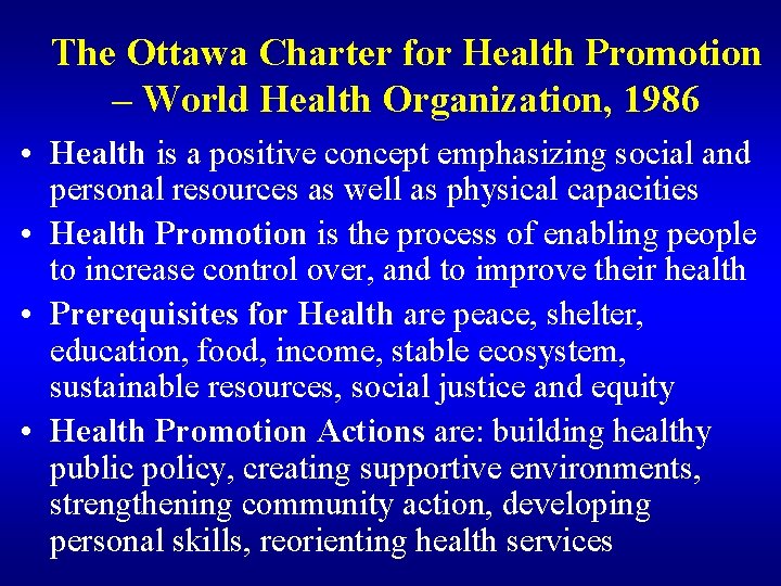 Introduction to Health Studies Health Promotion I Dennis