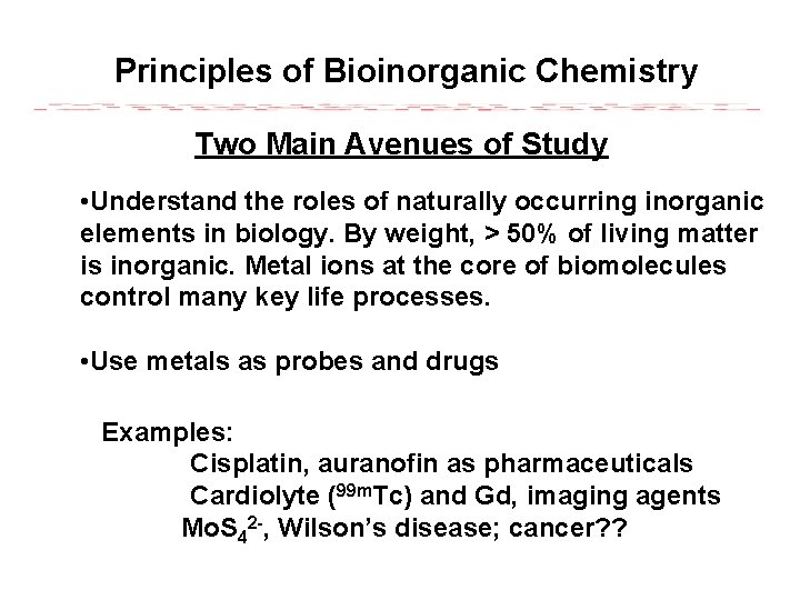 Principles of Bioinorganic Chemistry 2004 The grade for