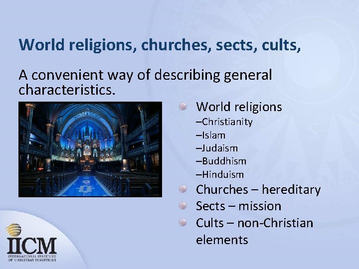 International Institute of Christian Discipleship PEv 05 Reaching