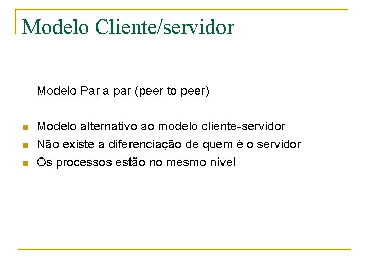 Redes de computadores II Modelo Clienteservidor Prof Diovani