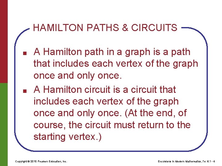 6 The Mathematics of Touring 6 1 Hamilton