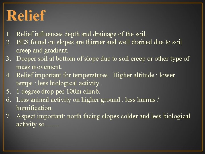 A detailed study of Brown Earths Geoecology section