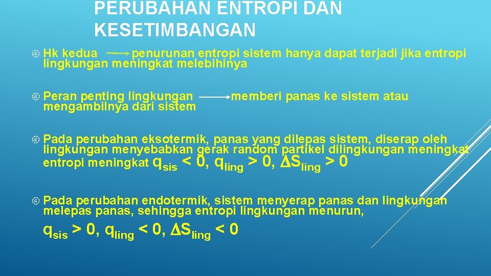 Hukum Ke dua Oleh Termodinamika dan entropi Pandu