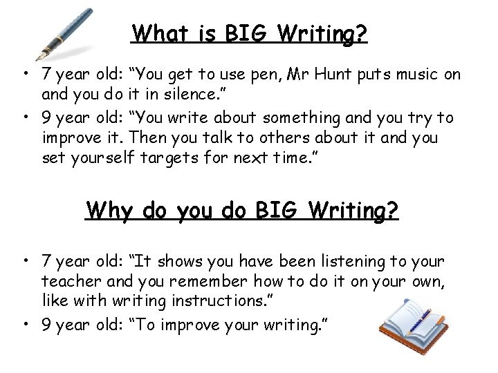 BIG Write Workshop The aims of the Workshop