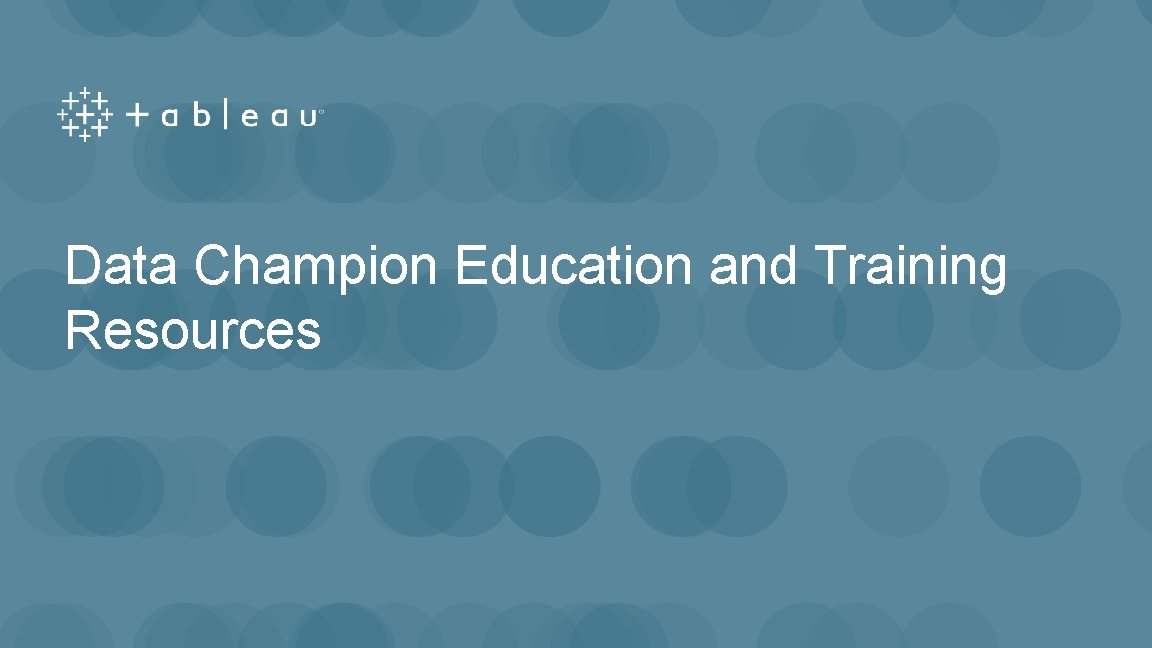 Data Champion Education and Training Resources Content Incorporating