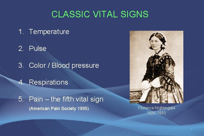 10 SIGNS OF VITALITY Recognizing Earlier Patients AtRisk