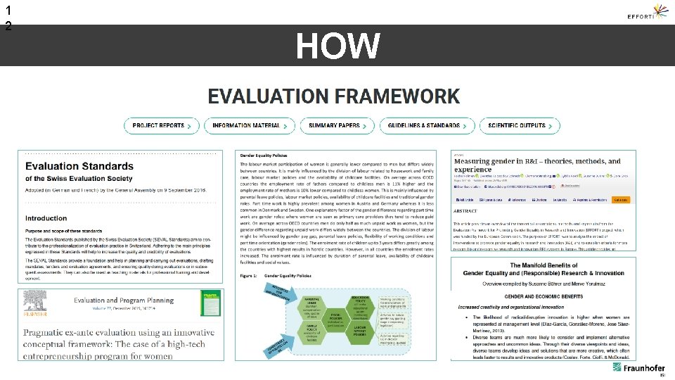 1 Evaluation Framework for Promoting Gender Equality in