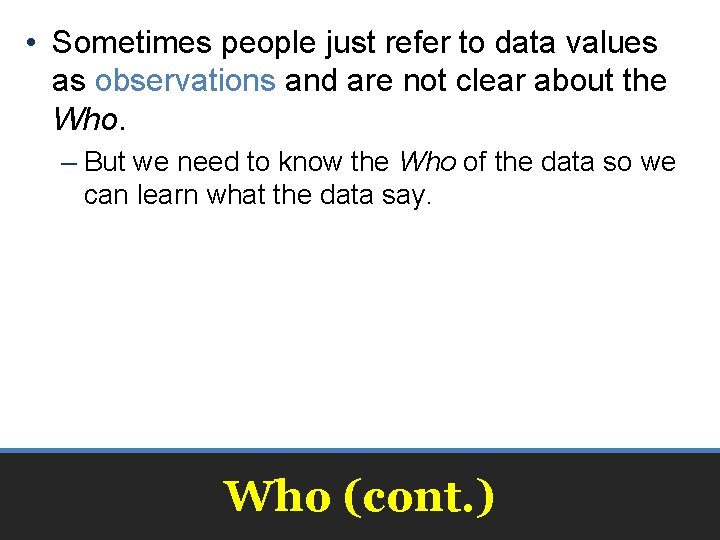 Data Statistics 2 Data can be numbers record