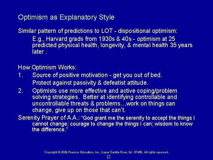 Positive Traits and WellBeing Trait enduring stable internal