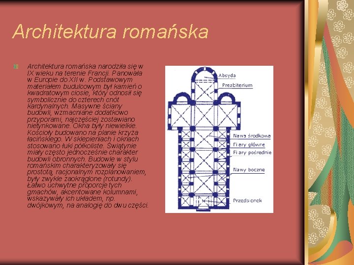 Prezentacja multimedialna o stylach Romaskim Gotyckim Styl romaski