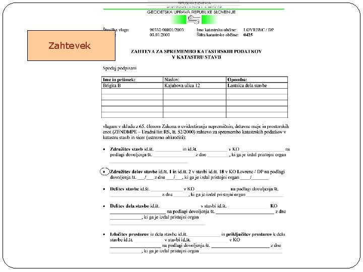 Kataster stavb Pravilnik o vpisih v kataster stavb
