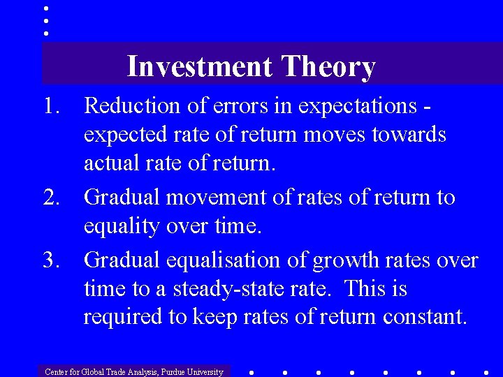 Overview of Dynamic GTAP Model Terrie L Walmsley