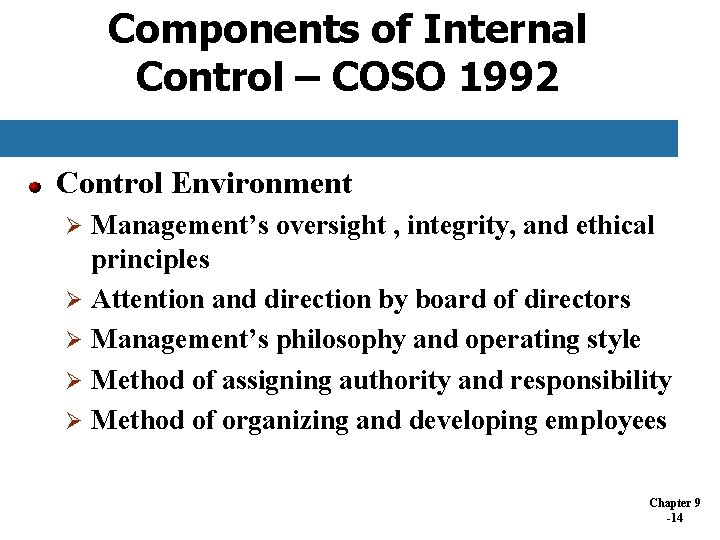 Chapter 9 1 Chapter 9 Introduction to Internal