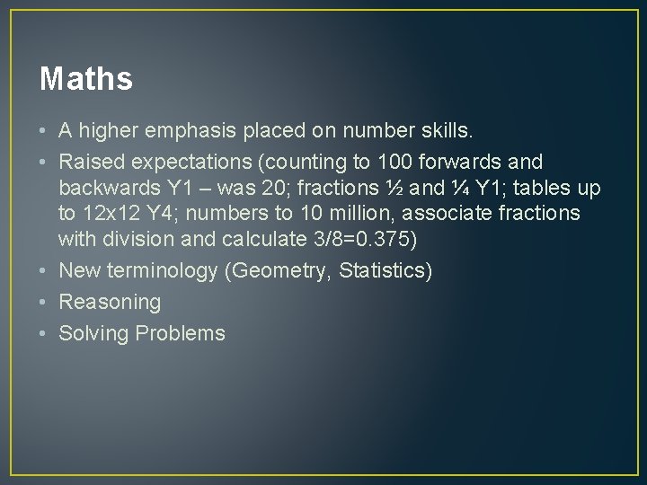 Ryarsh Primary School New Curriculum New Assessment Approach