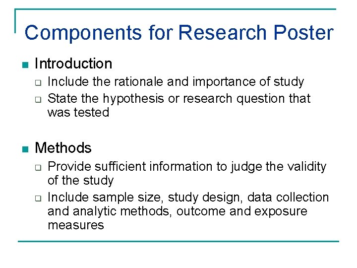 Preparing Poster Presentations Society for Epidemiologic ...