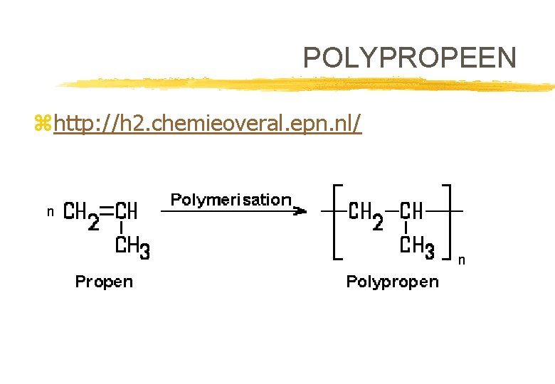 POLYMEREN of Kunststoffen of Plastics Polymeren z Wat
