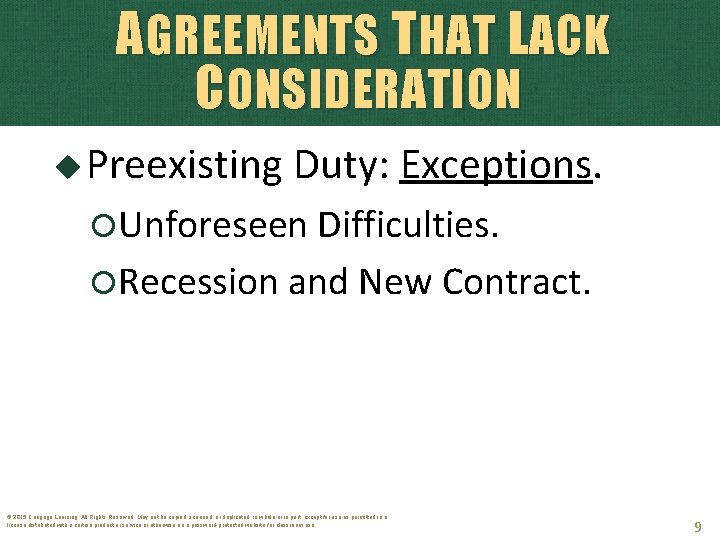 CLARKSON MILLER CROSS CHAPTER 13 CONTRACTS CONSIDERATION 2015