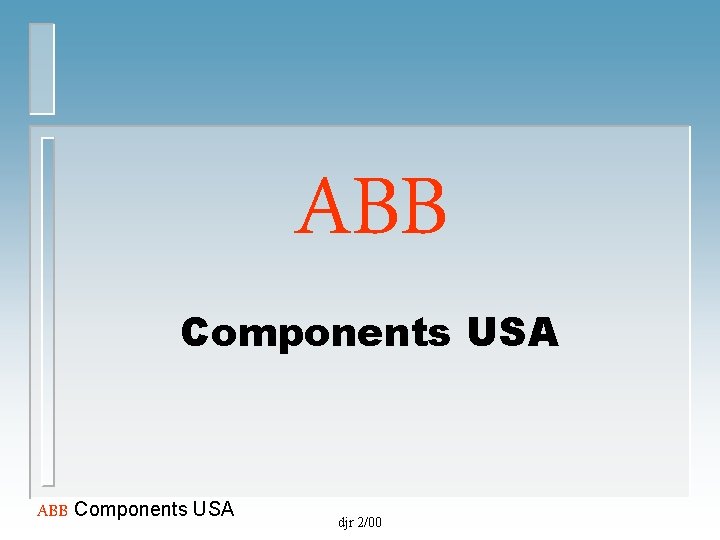 ABB Components USA Seismic Considerations Power Bushings Using