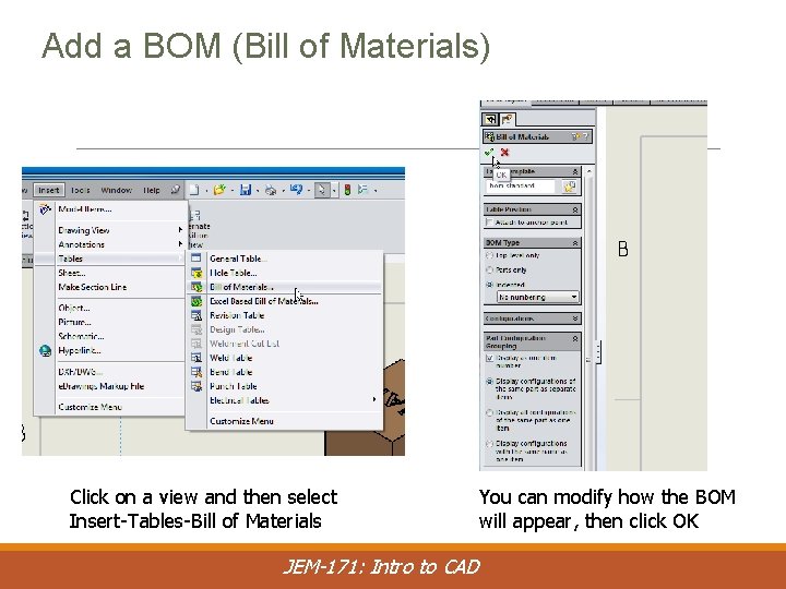Steps to creating 2 D drawings of assemblies