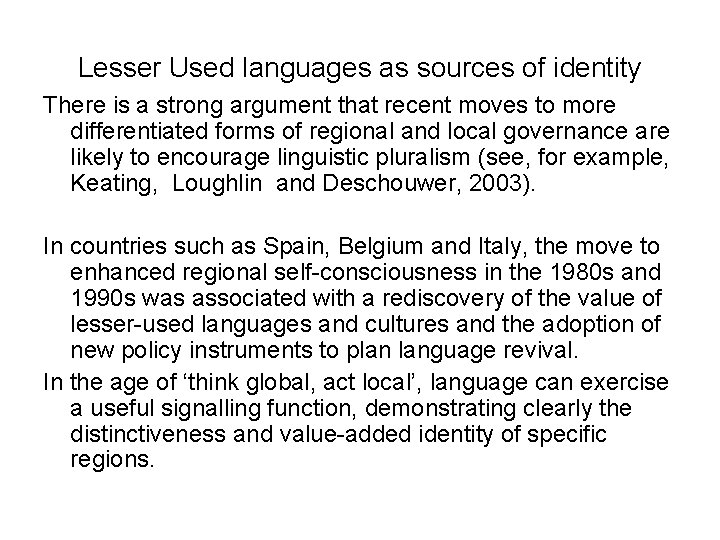 Political Identity Using the Moreno Scale to measure