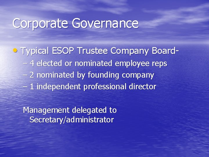 ESOPS And The Irish Crisis Bernard Daly ESOP