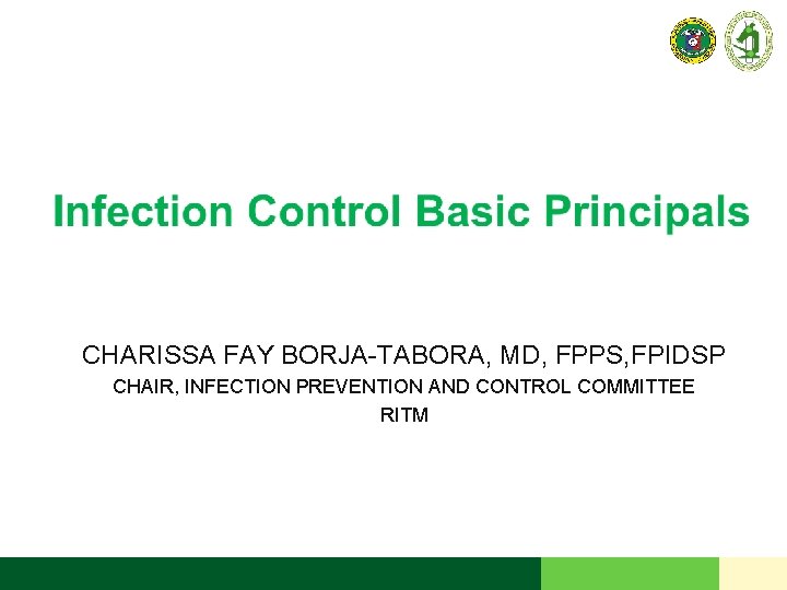 CHARISSA FAY BORJATABORA MD FPPS FPIDSP CHAIR INFECTION