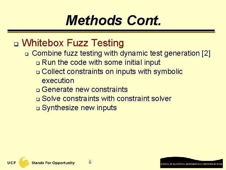 Automated Whitebox Fuzz Testing Network and Distributed System