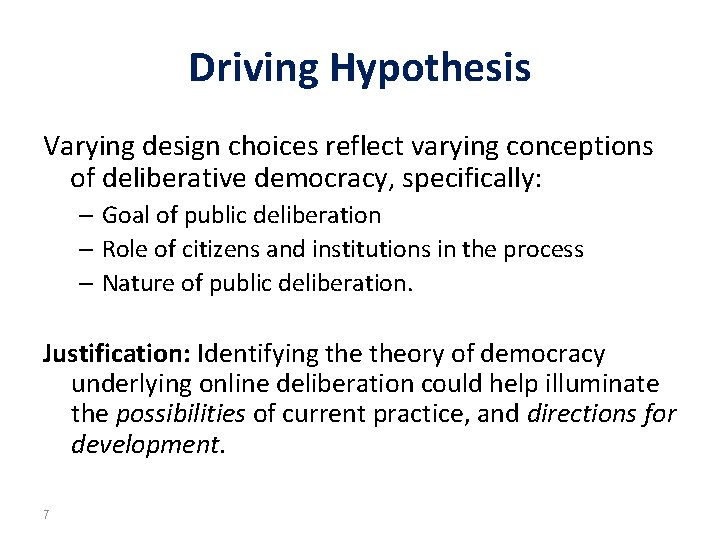 Mapping the Practice of Online Deliberation Edith Manosevitch