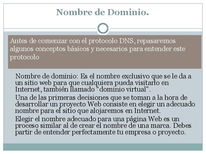 Sistemas de Nombres de Dominio DNS PROTOCOLOS CURSO