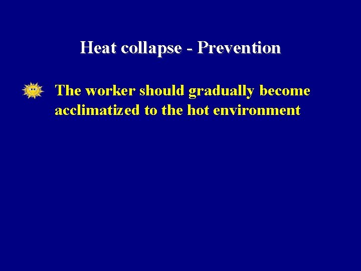 Heat Stress OSHA Technical Manual Overview Physiology of