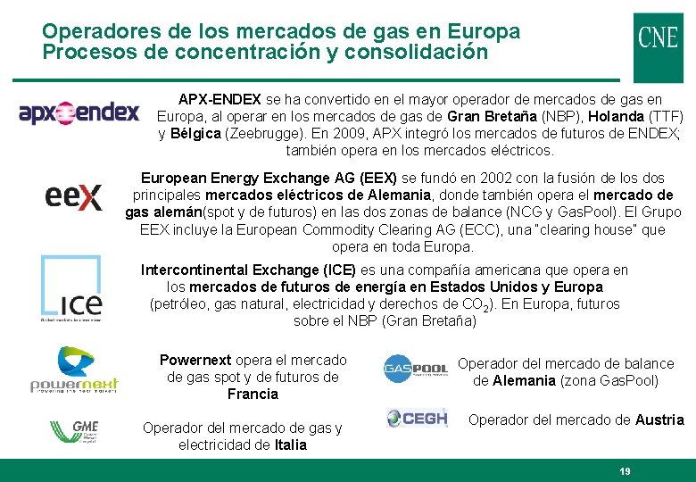 Los mercados del gas natural en Europa Seminario