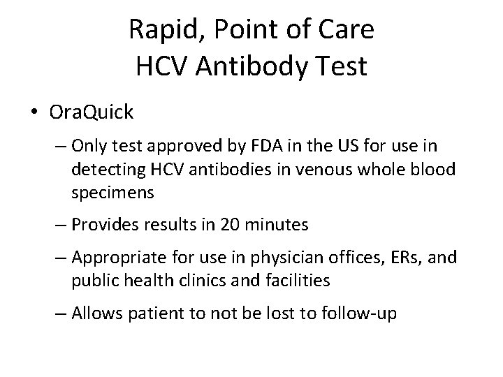 HCV Screening and Linkage to Care Program in