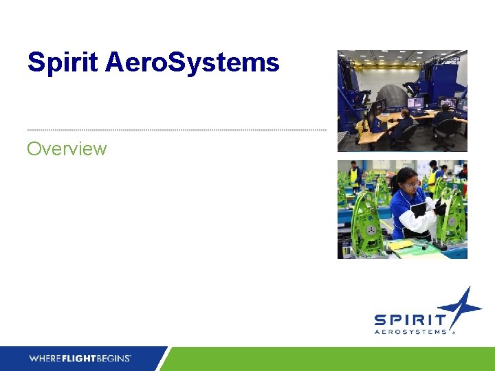 Spirit Aero Systems Overview Spirit Is the Leading