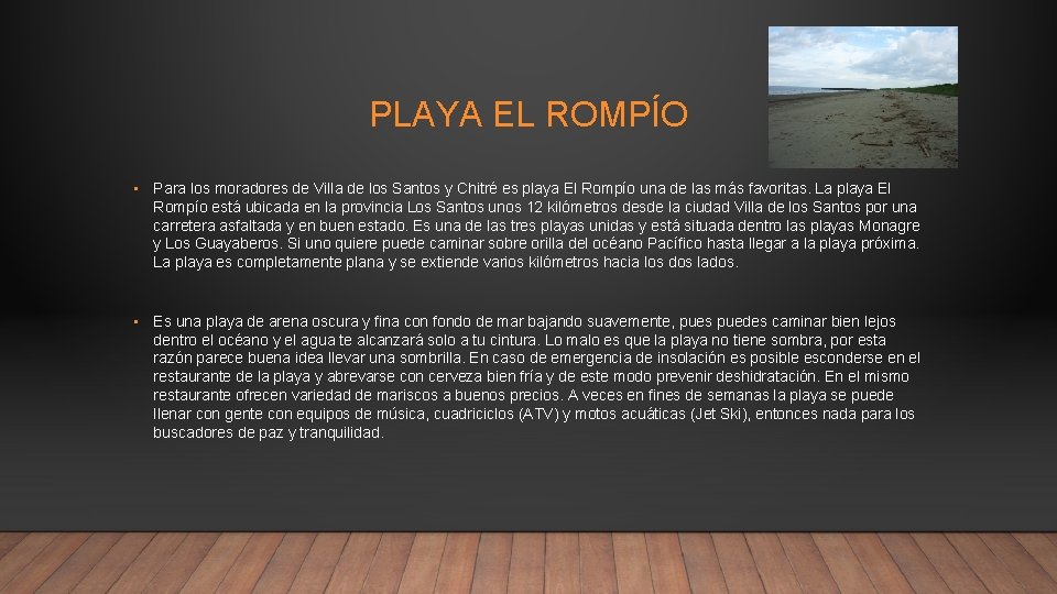 ATRACTIVOS TURSTICOS EN LA PROVINCIA DE LOS SANTOS