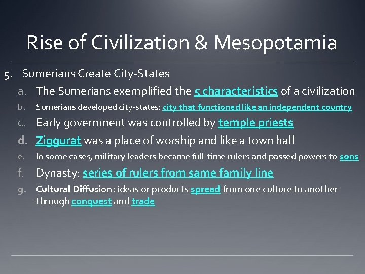 Outcome Rise of Civilization Mesopotamia Constructive Response Questions