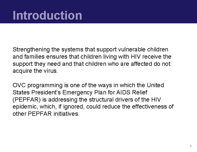Module 1 Introduction Orphans and Vulnerable Children Monitoring