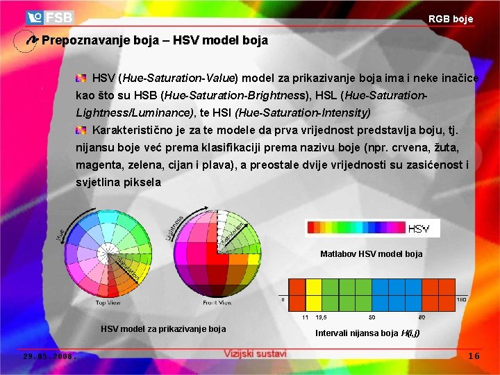RGB boje Sveuilite u Zagrebu Fakultet strojarstva i