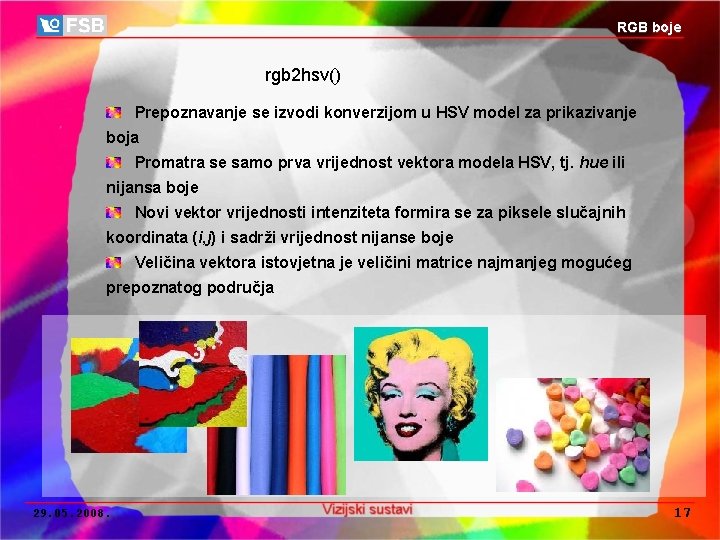 RGB boje Sveuilite u Zagrebu Fakultet strojarstva i