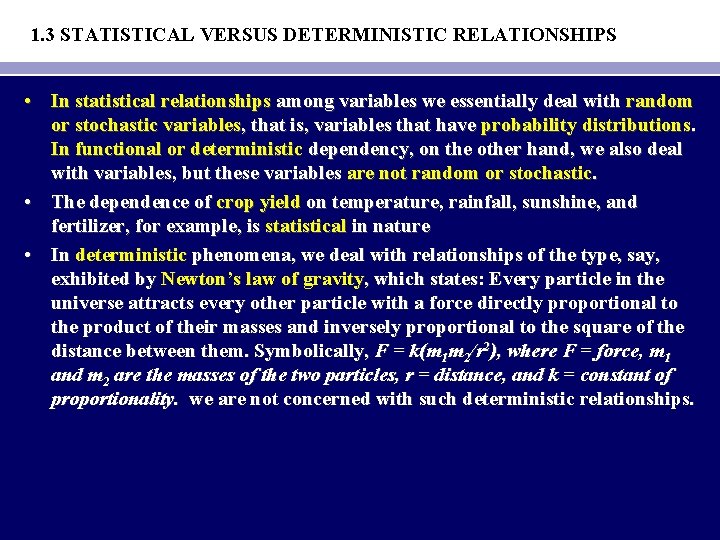405 ECONOMETRICS Chapter 1 THE NATURE OF REGRESSION