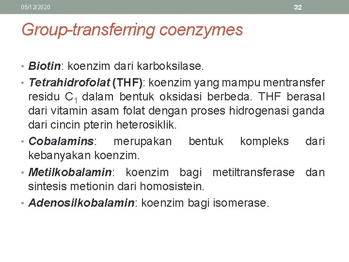 05122020 ENZIM KOENZIM KOFAKTOR SRI WAHYUNI BAGIAN BIOKIMIA