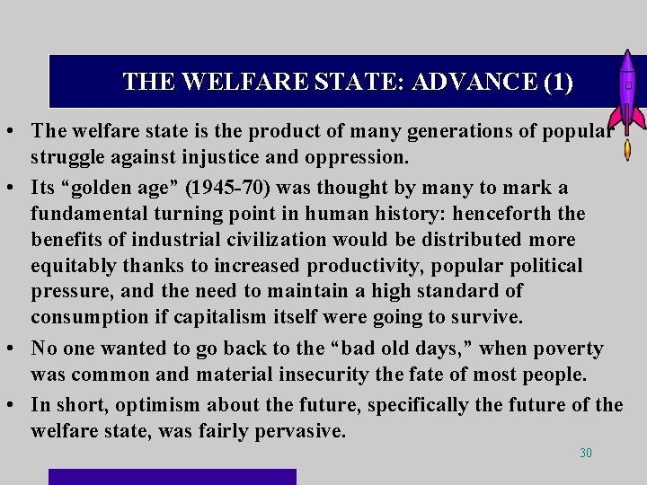 MODULE III THE WELFARE STATE READINGS PART I